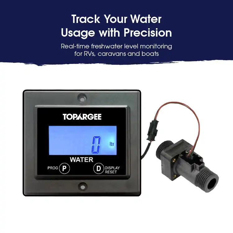 Flush Mount Water Tank Gauge for RVs, Trailers & Boats | Topargee